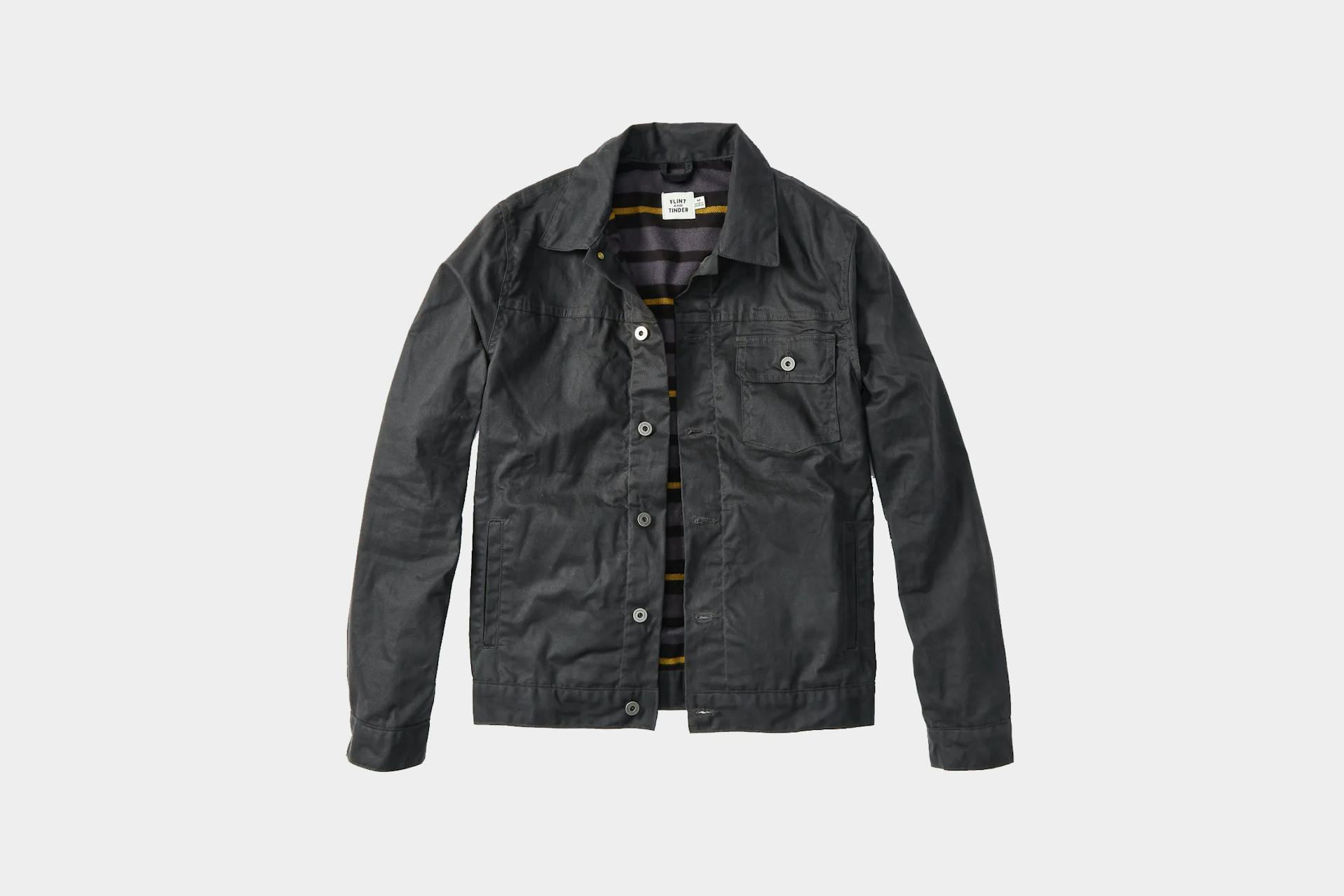 Flint And Tinder Flannel Lined Waxed Trucker Jacket Review Pack Hacker