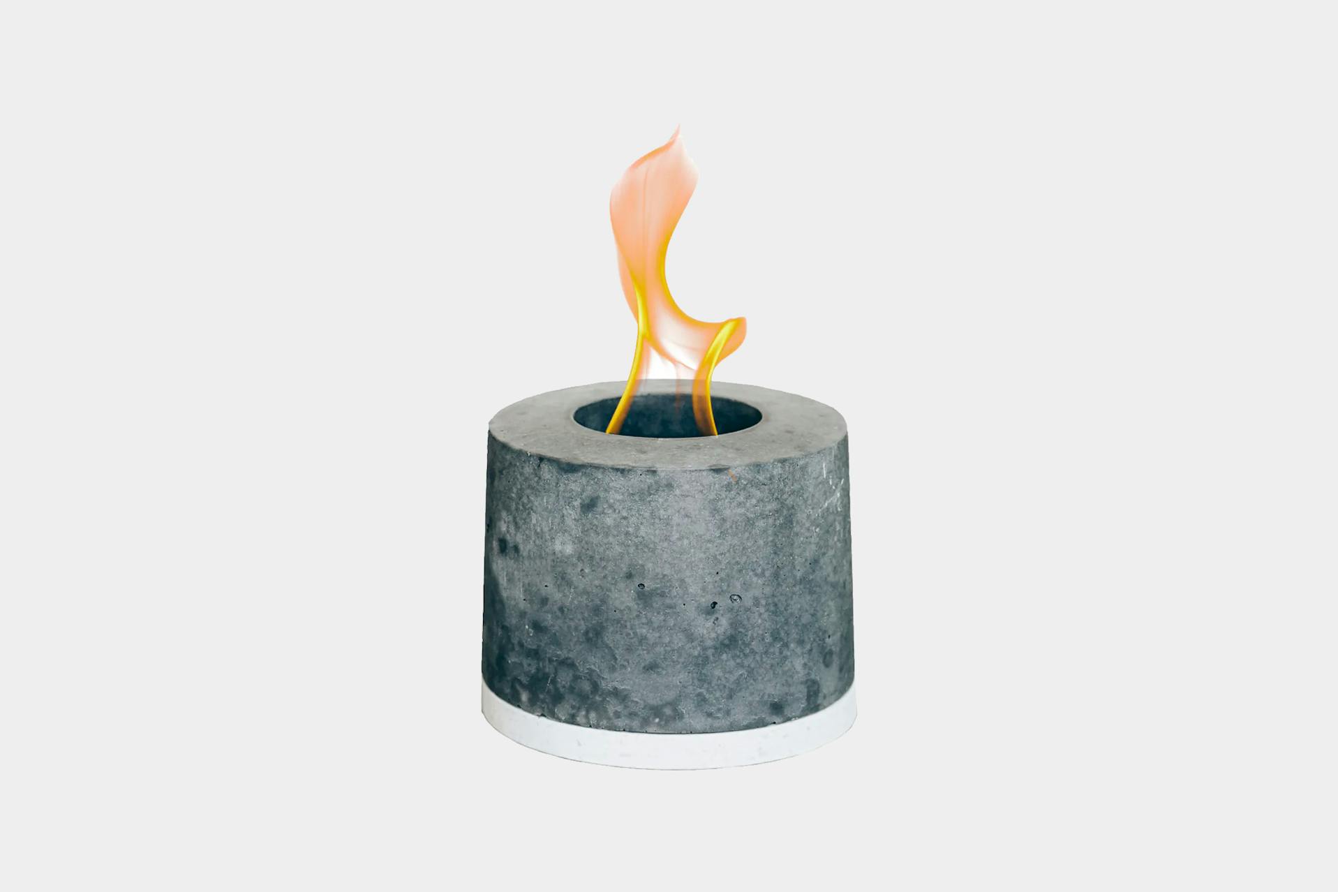 FLIKR Fire Personal Concrete Fireplace | Pack Hacker